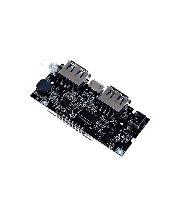 ماژول پاور بانک Power Bank دو کاناله 1 آمپر با نمایشگر LCD ال سی دی