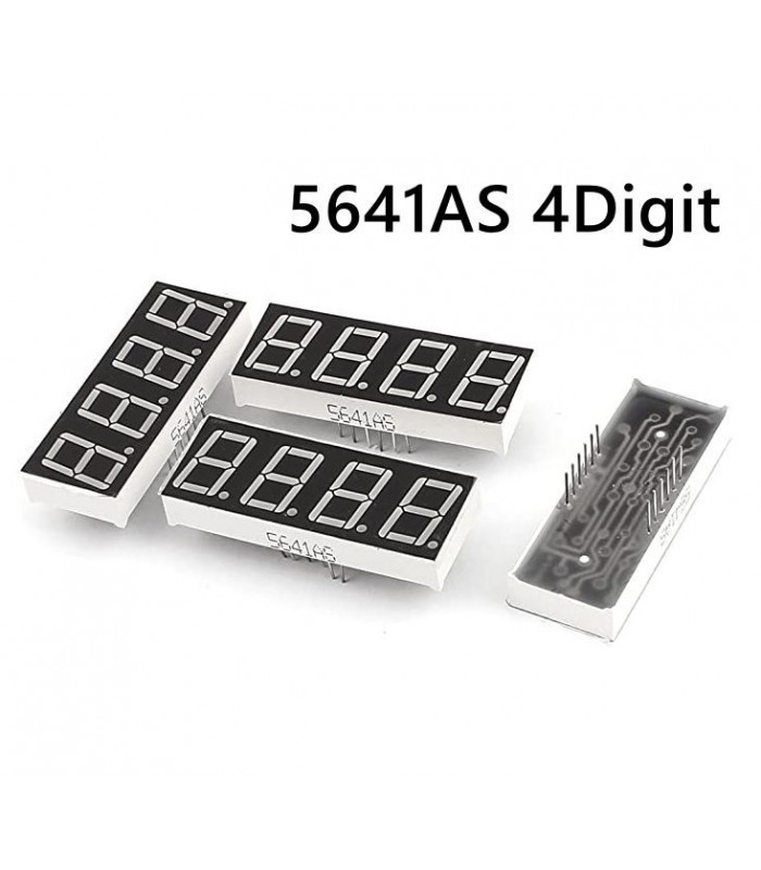 بسته 5 عددی سگمنت چهارتایی کاتد مشترک 5641AS قرمز 50X20 mm