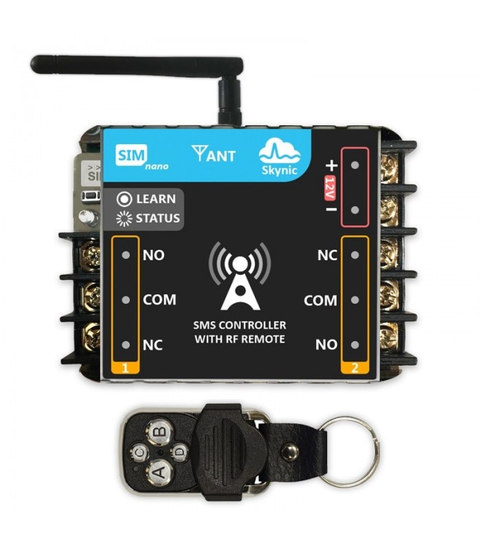 کنترل پیامکی دو کانال به همراه ریموت کنترل - اسکای نیک