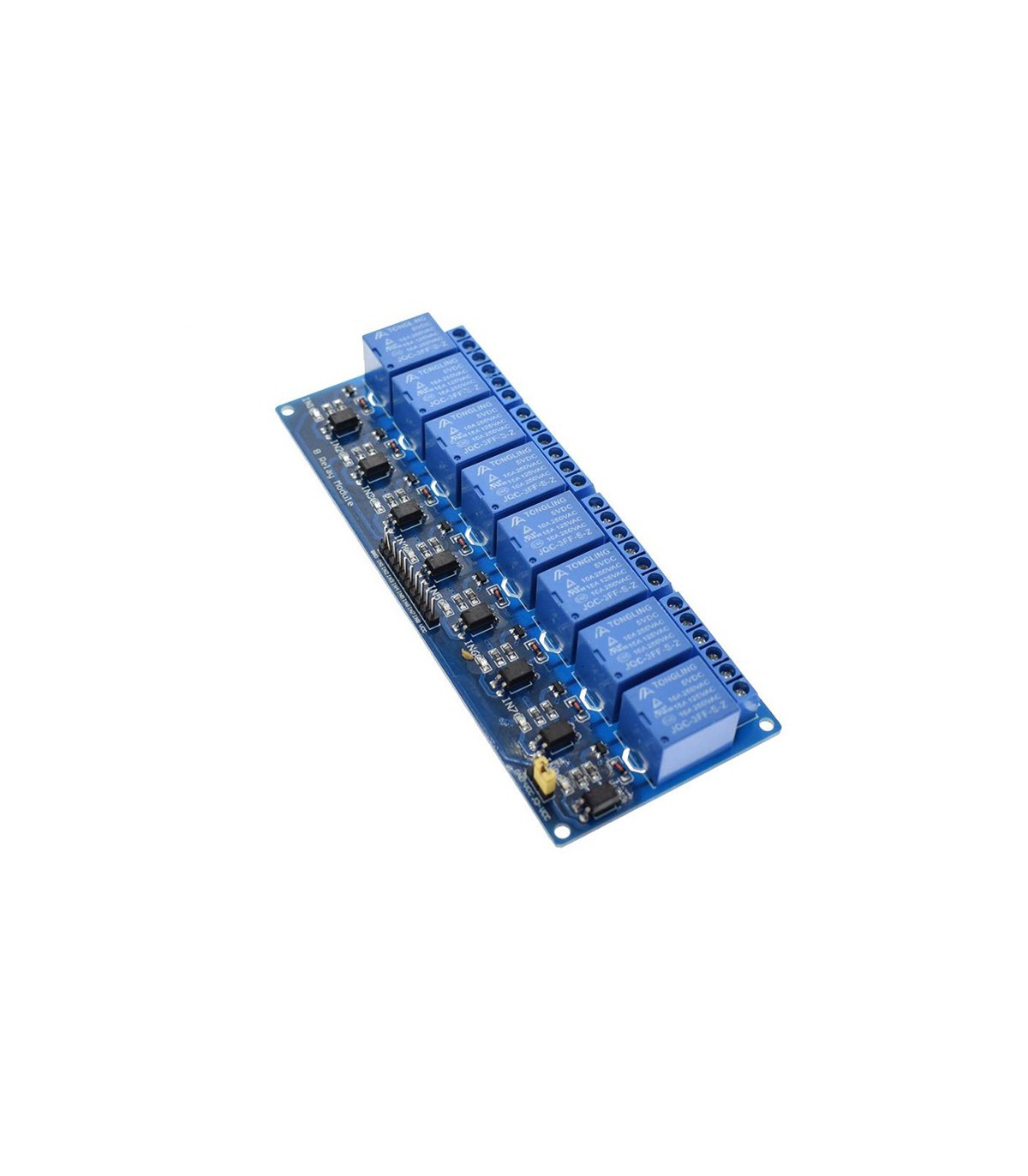 ماژول رله Relay 5 ولت هشت کاناله با اپتوکوپلر Relay Module برند TONGLING