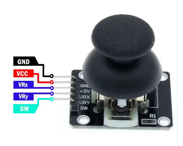 جوی استیک Arduino Joystick PS2 n دو محوره برد آردوینو